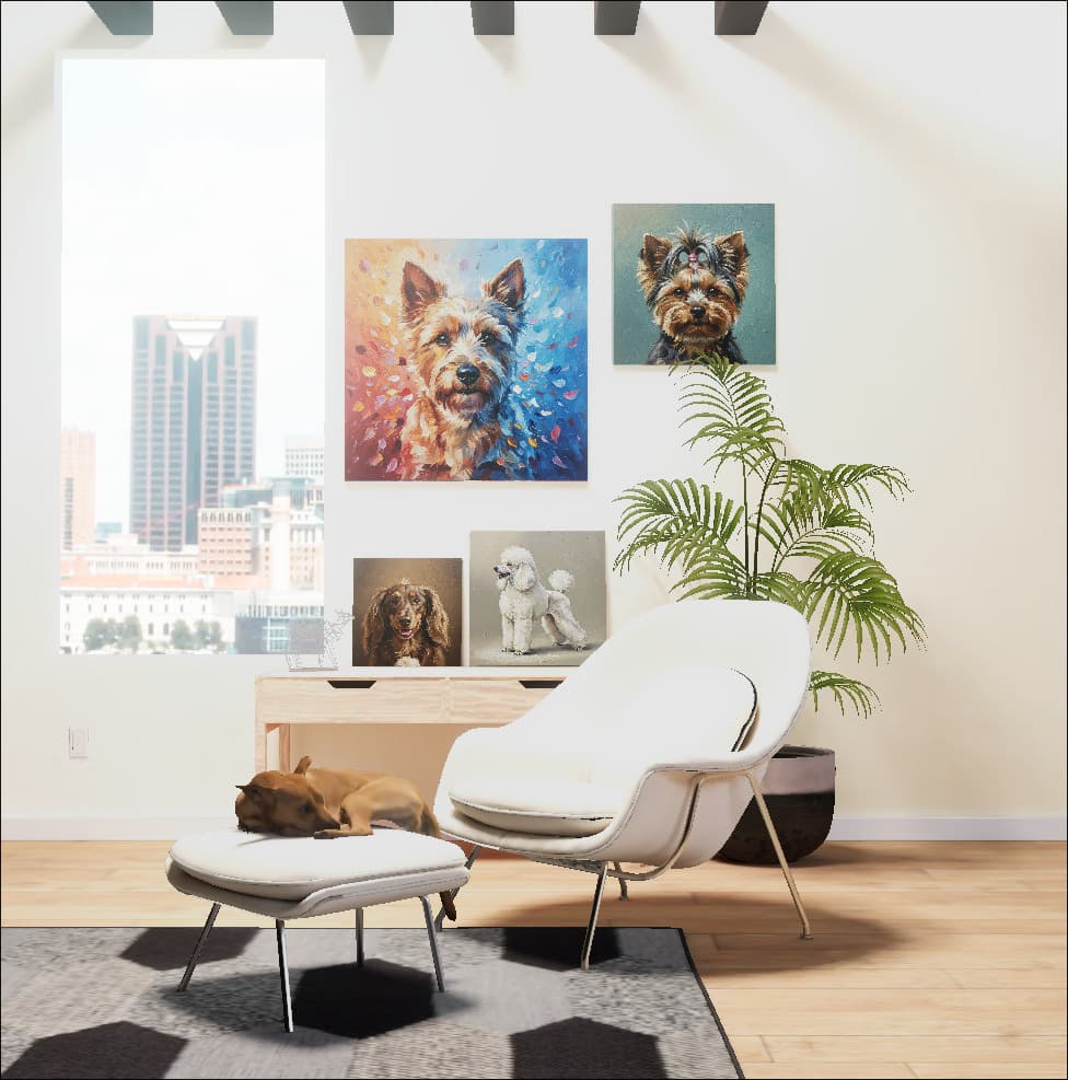 Custom Pet Portraits - Unique Artwork for Your Pets - Art in a Sec